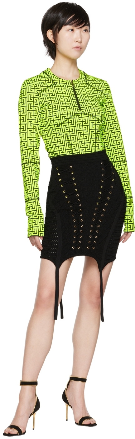 Balmain Yellow Monogram Sport Top Balmain