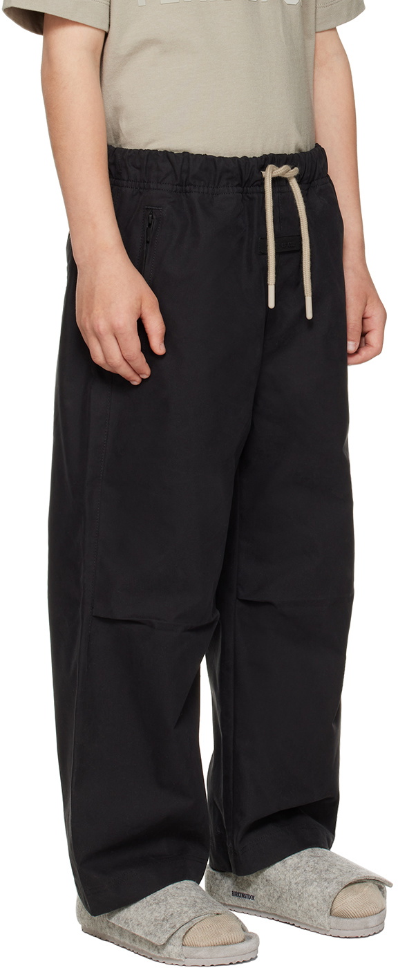 Essentials Kids Black Drawstring Pants Essentials