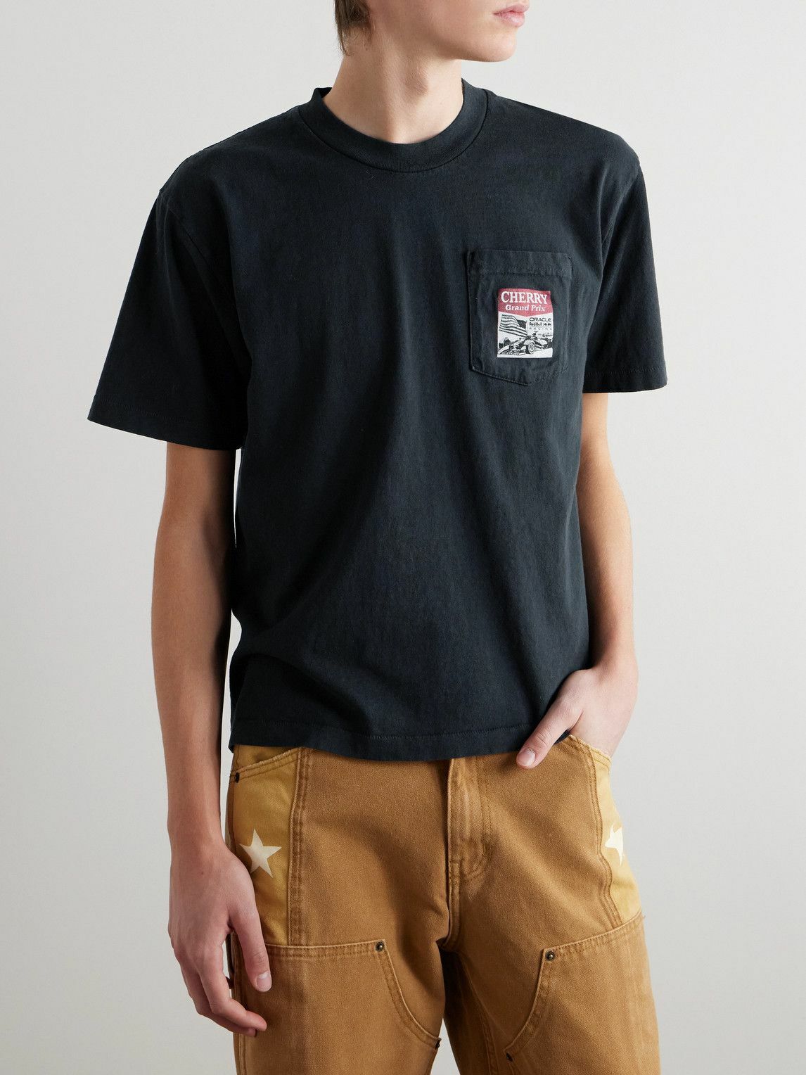 Cherry Los Angeles - Oracle Red Bull Racing Logo-Print Cotton-Jersey T ...