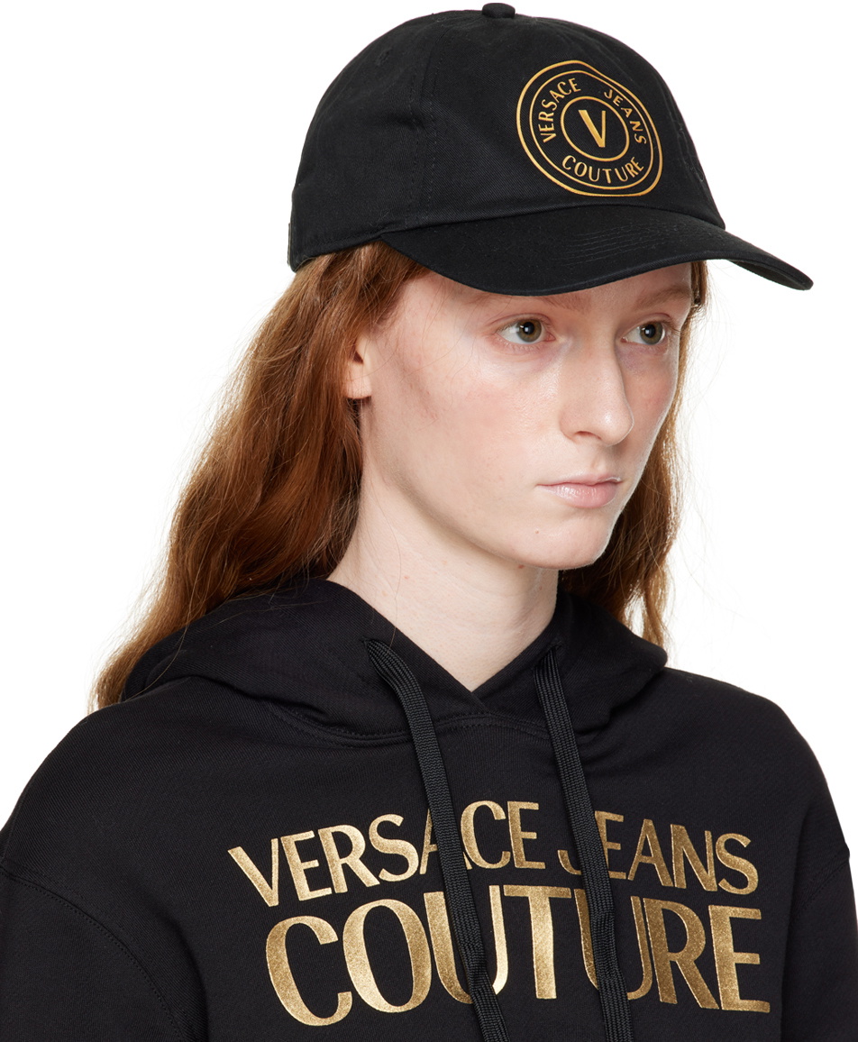 Versace Jeans Couture Black V-Emblem Cap Versace
