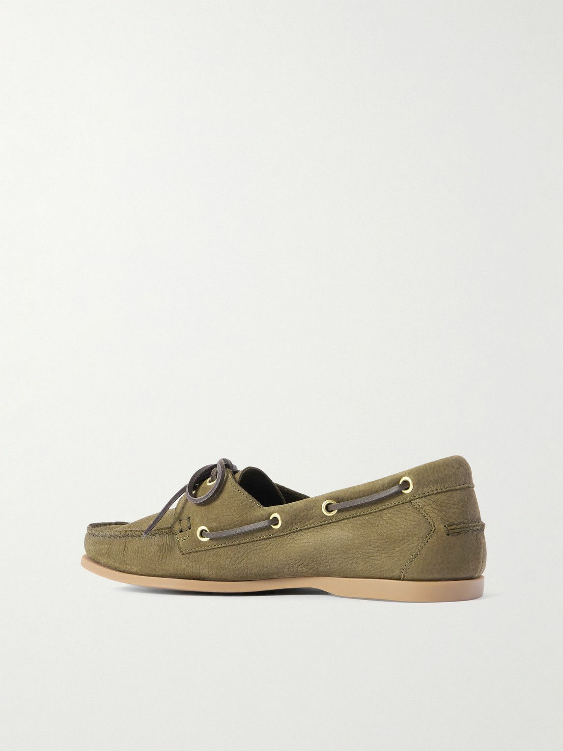 TOM FORD - Robin Nubuck Boat Shoes - Green TOM FORD
