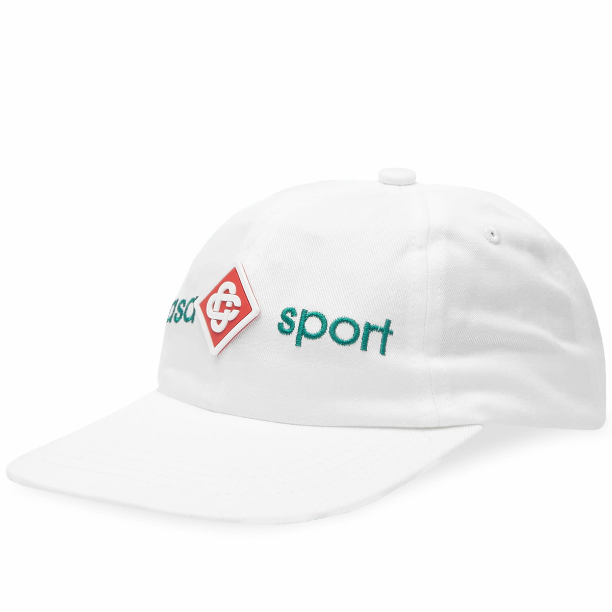 Casablanca Men's Casa Sport Logo Cap in White Casablanca