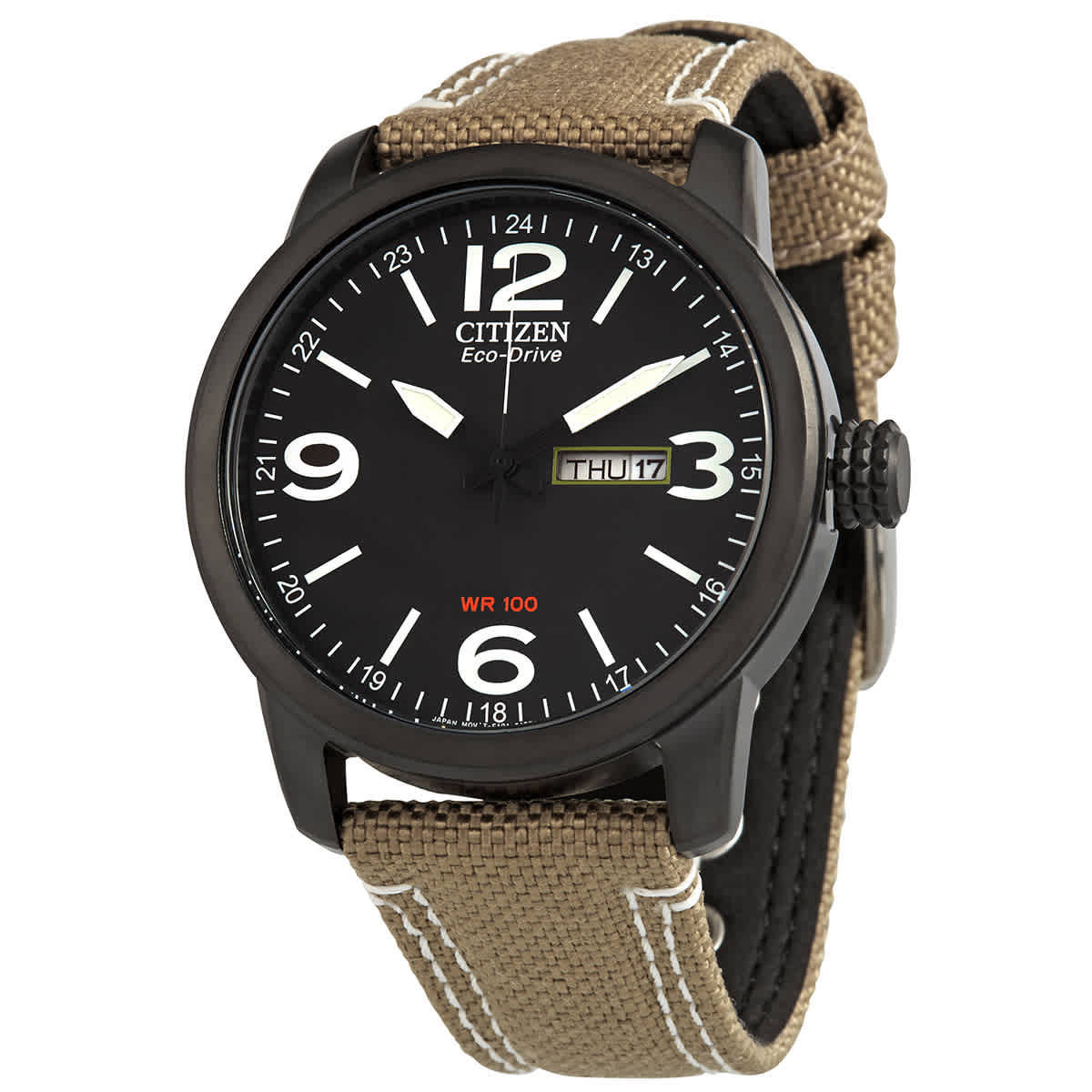 Citizen Eco-Drive Black Dial Mens Watch BM8476-23E Citizen