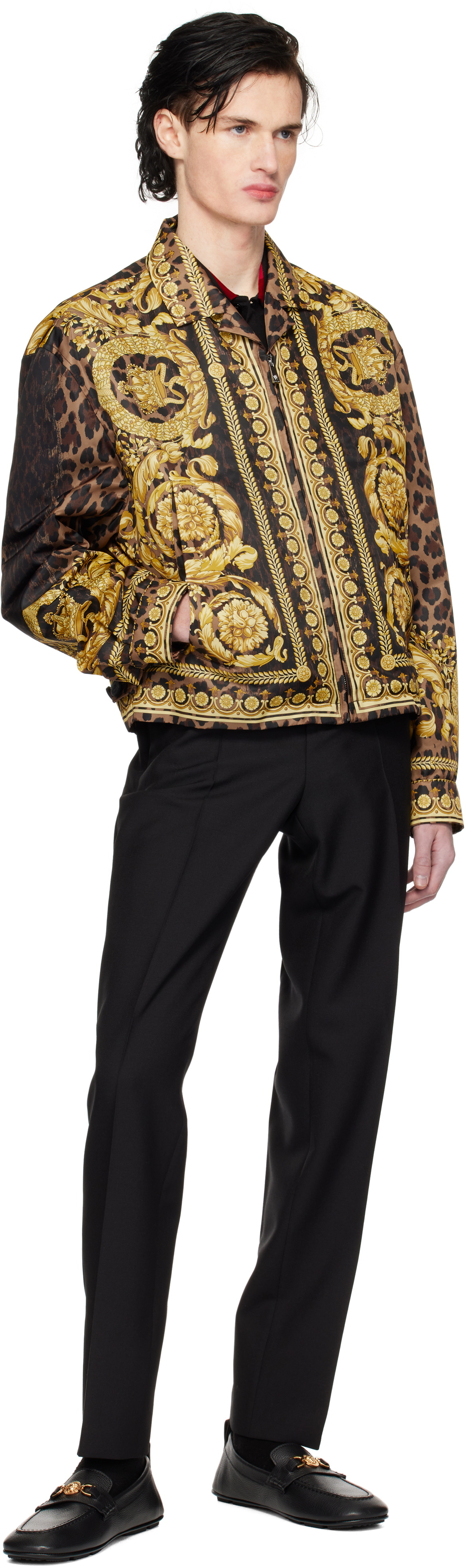 Versace Black Villa Driver Loafers Versace