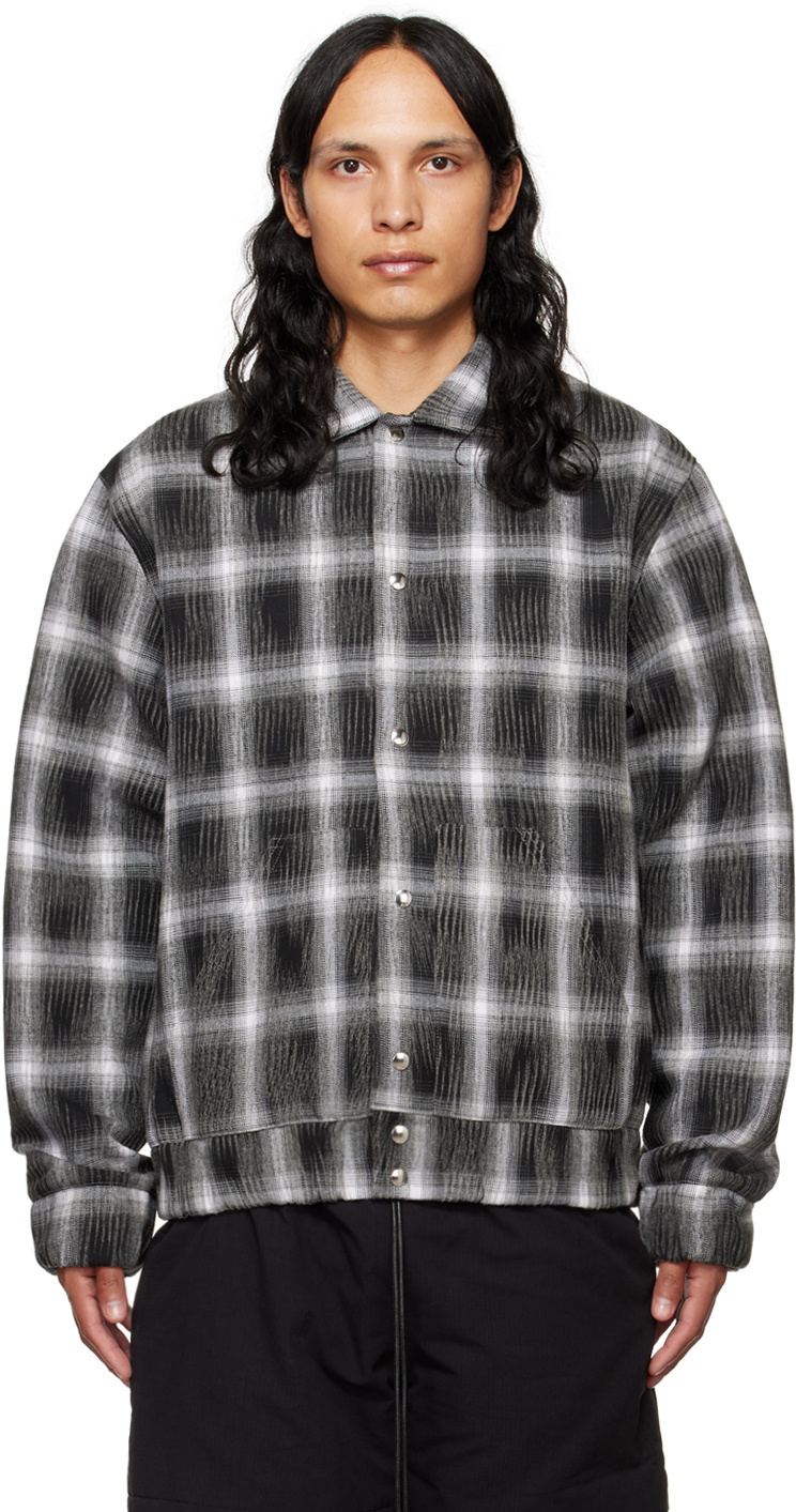 RtA Black & White Plaid Regan Jacket RtA