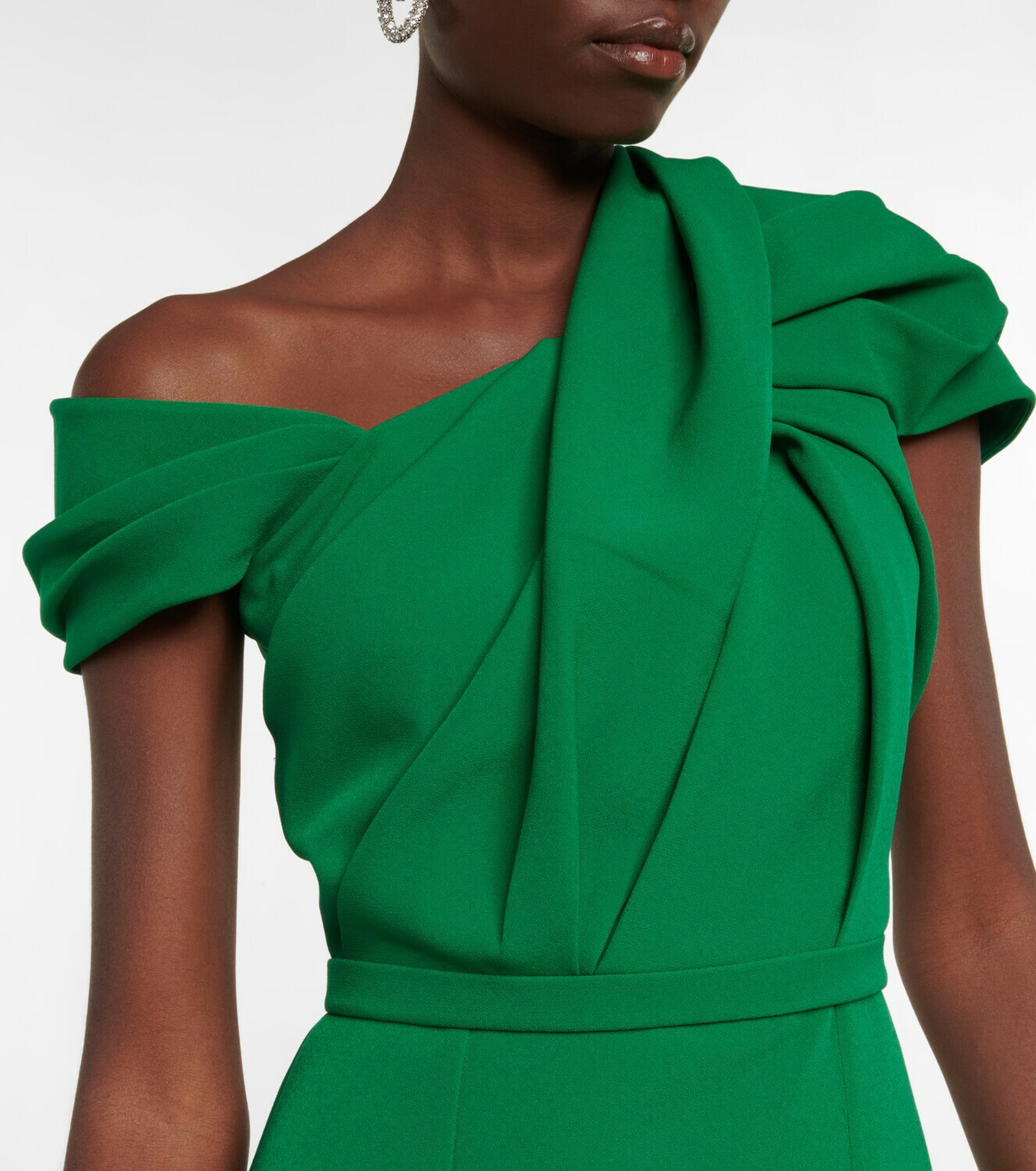Safiyaa Dania draped midi dress Safiyaa