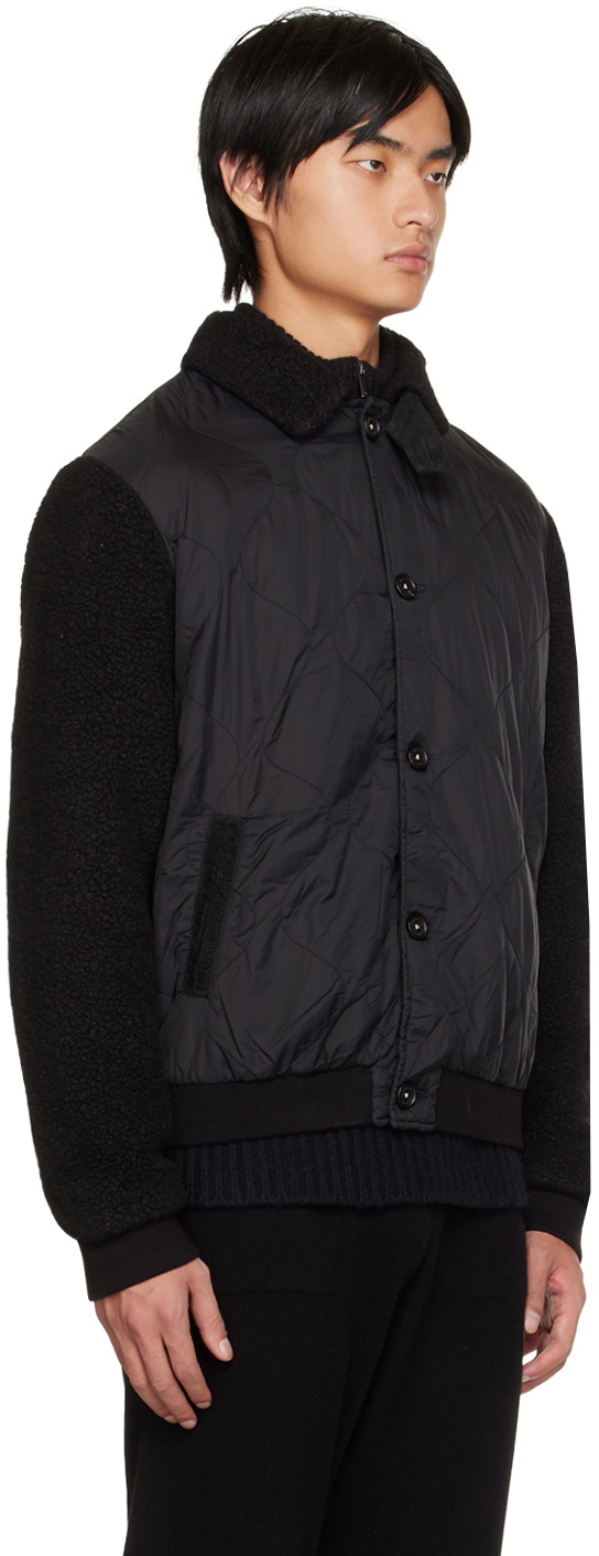 Massimo Alba Black Allen Bomber Jacket Massimo Alba