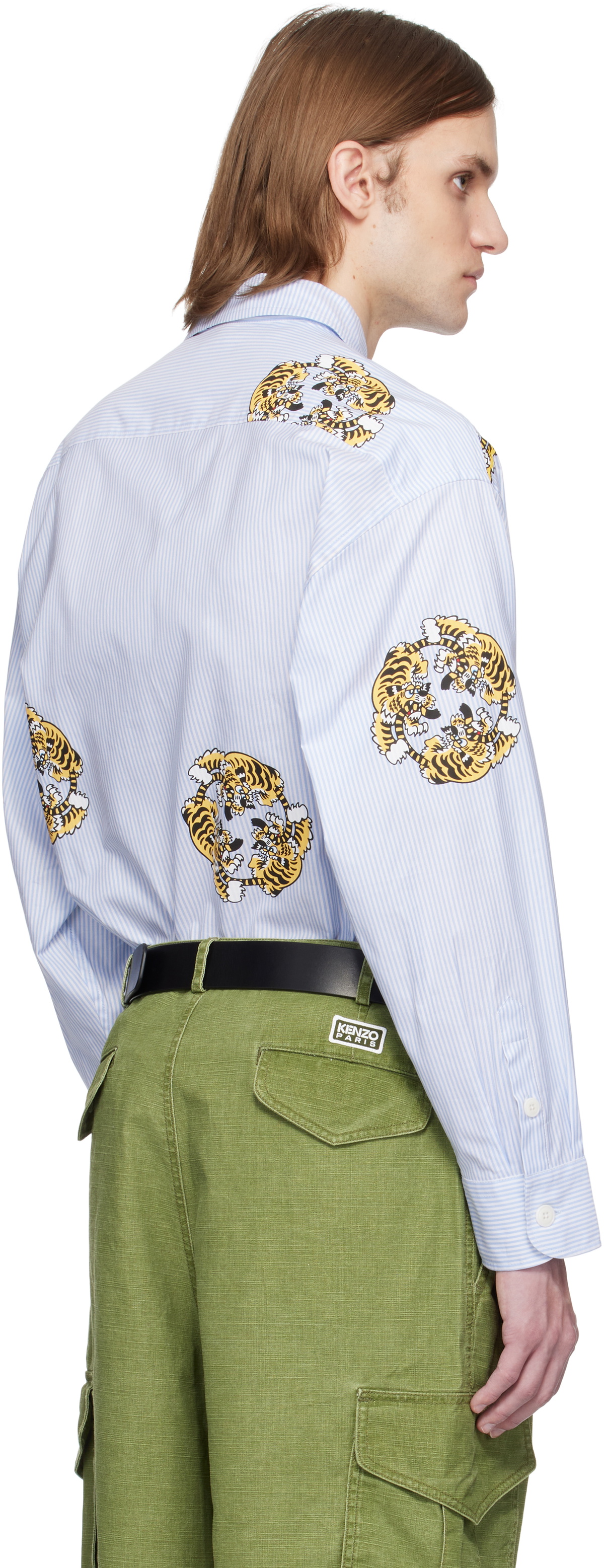 Kenzo Blue & White Kenzo Paris VERDY Edition Oversized Shirt Kenzo