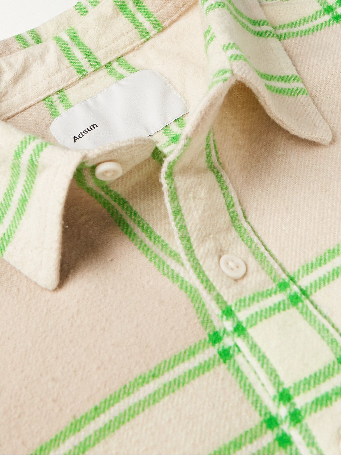 Adsum - Checked Cotton-Flannel Shirt - Green Adsum