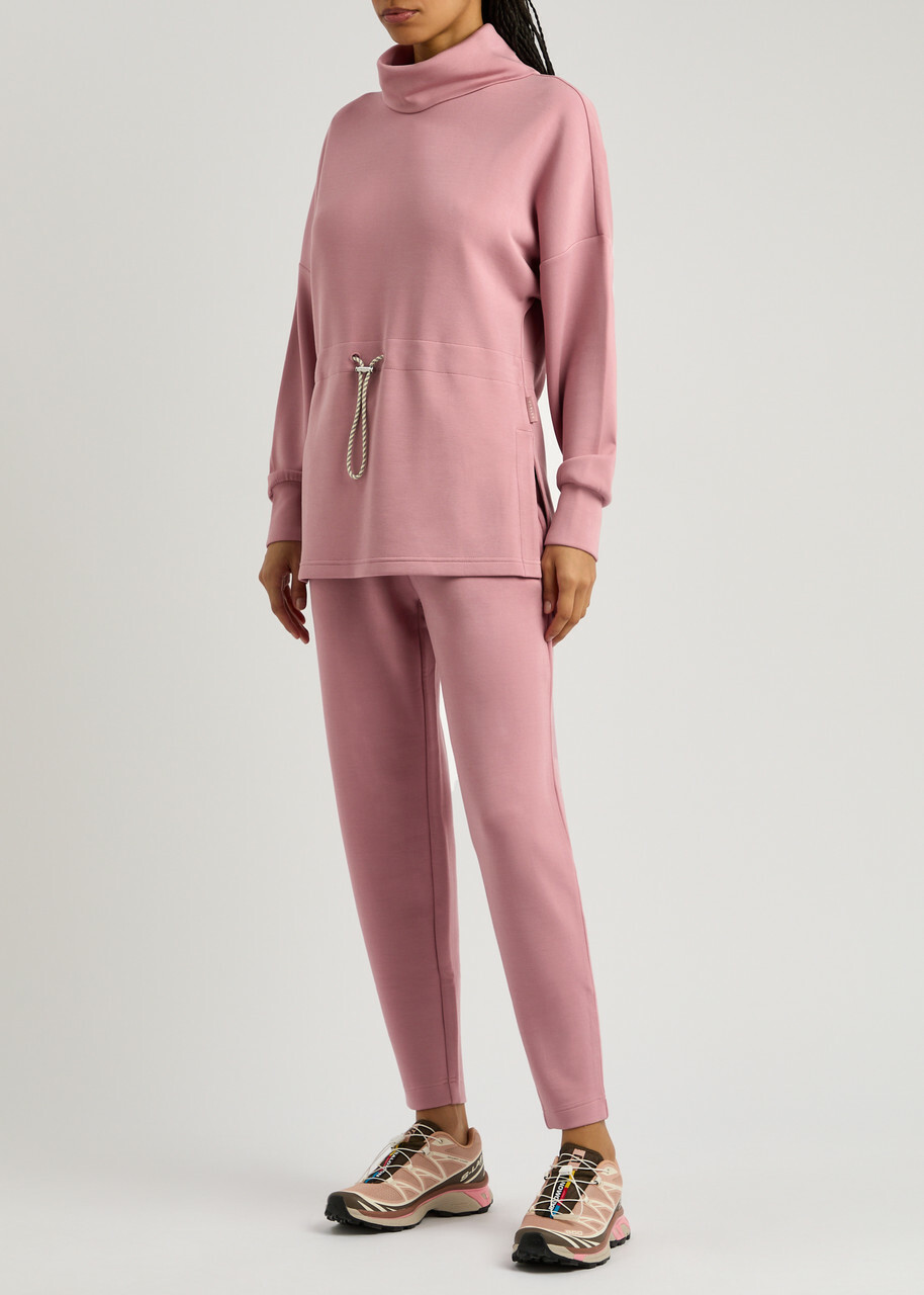 Varley The Slim Pant Stretch-jersey Sweatpants Pink Varley