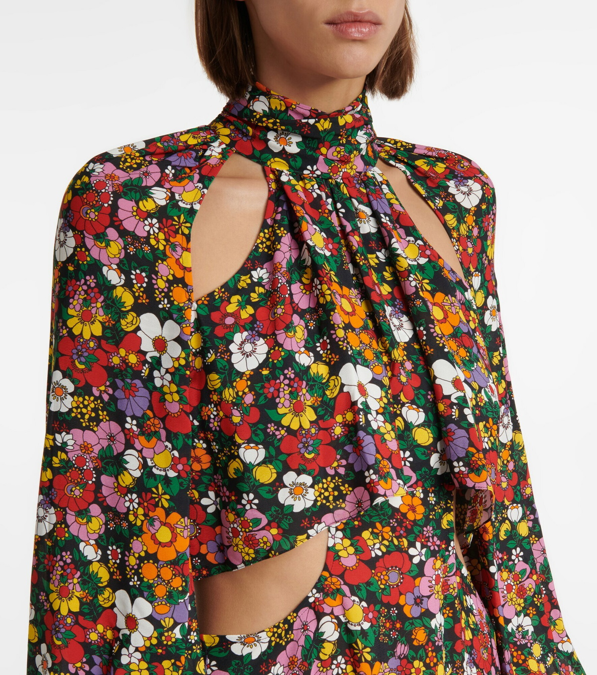 Christopher Kane - Floral cutout midi dress Christopher Kane