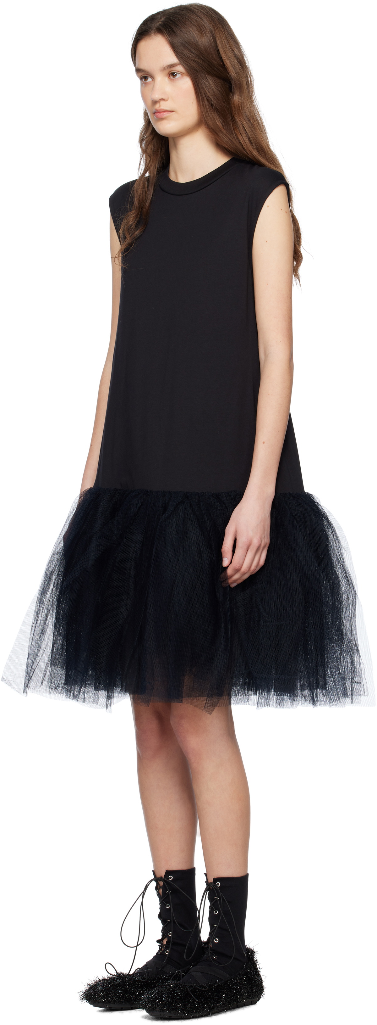 Simone Rocha Black Relaxed Ballet Tutu Midi Dress Simone Rocha