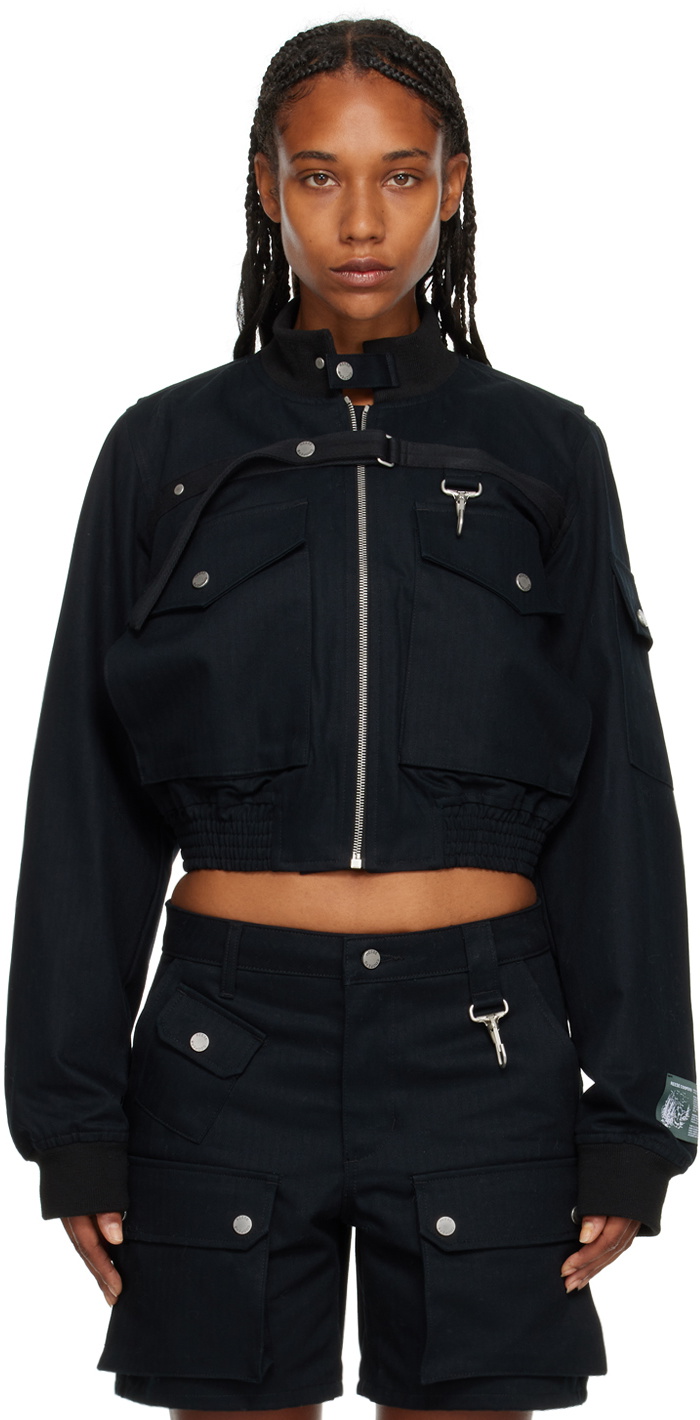 Reese Cooper Black Zip Bomber Jacket Reese Cooper
