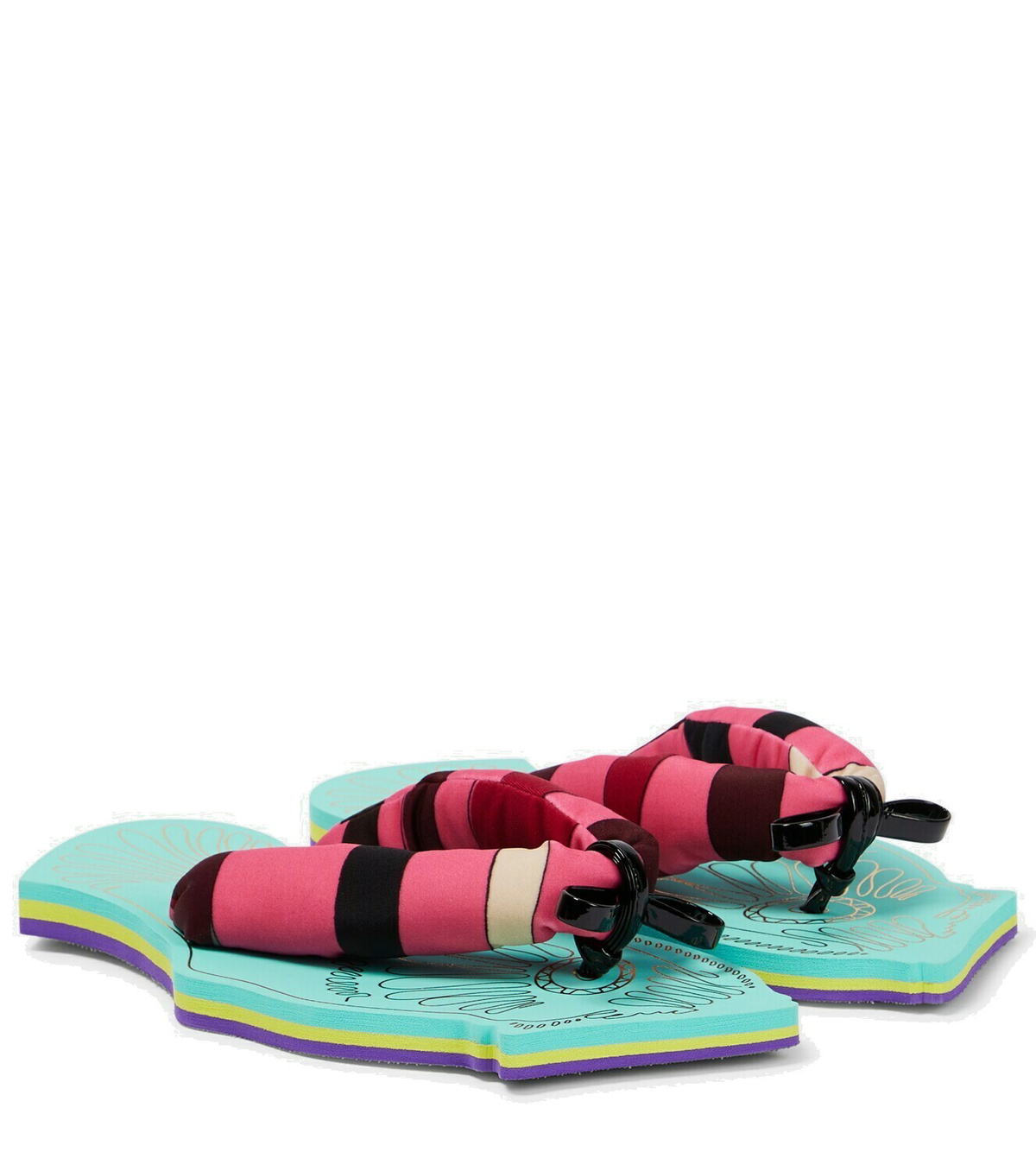 Pucci - Marmo-print padded sandals Emilio Pucci