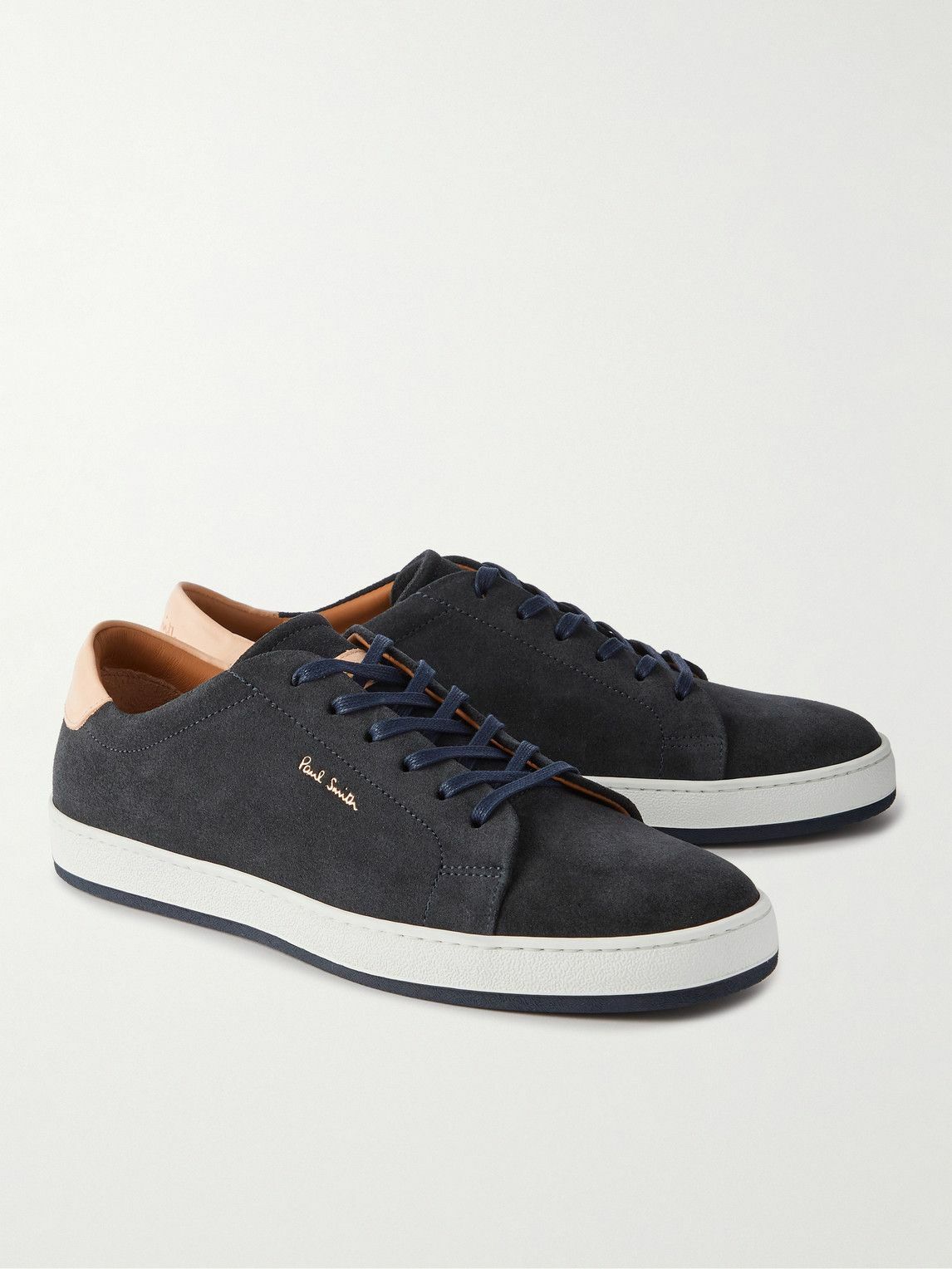 Paul Smith - Tyrone Leather-Trimmed Suede Sneakers - Blue Paul Smith