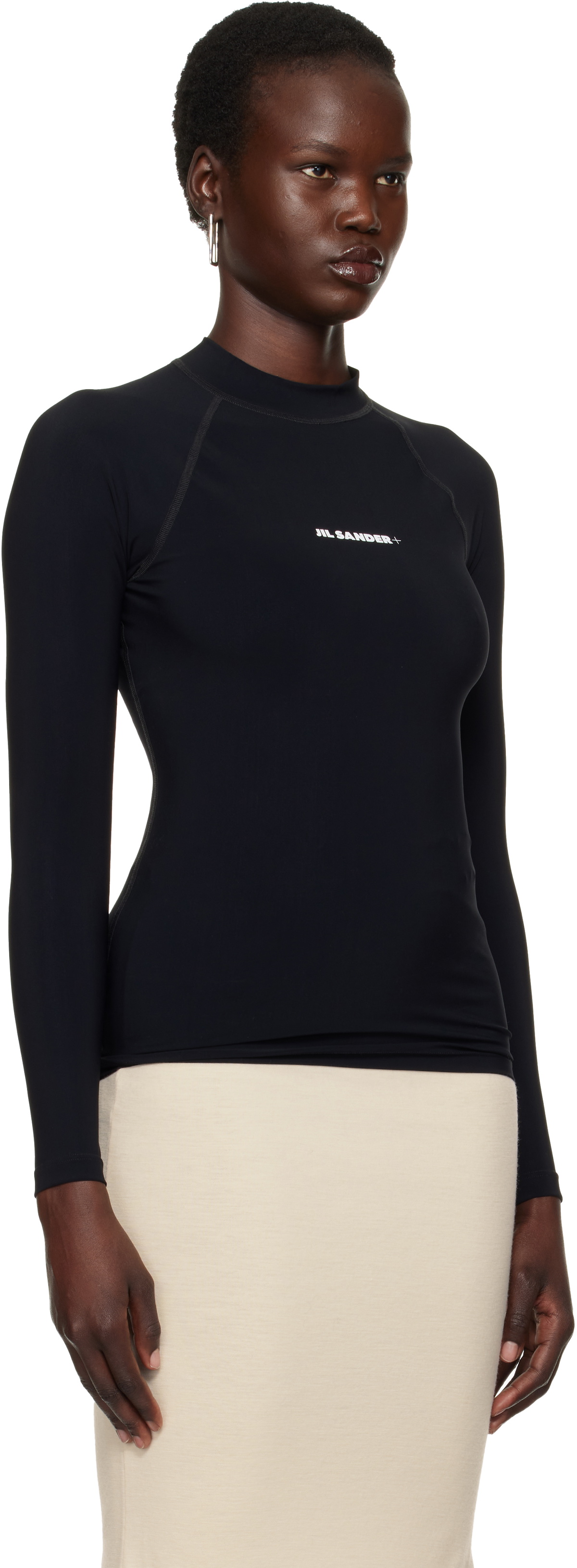 Jil Sander Black Surf Swim Top Jil Sander