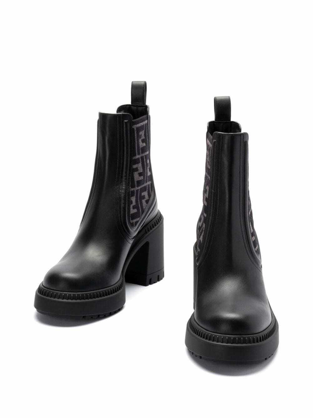 FENDI - Domino Leather Boots Fendi