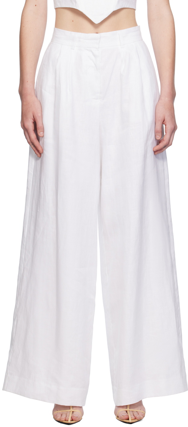 Staud White Sasha Trousers Staud