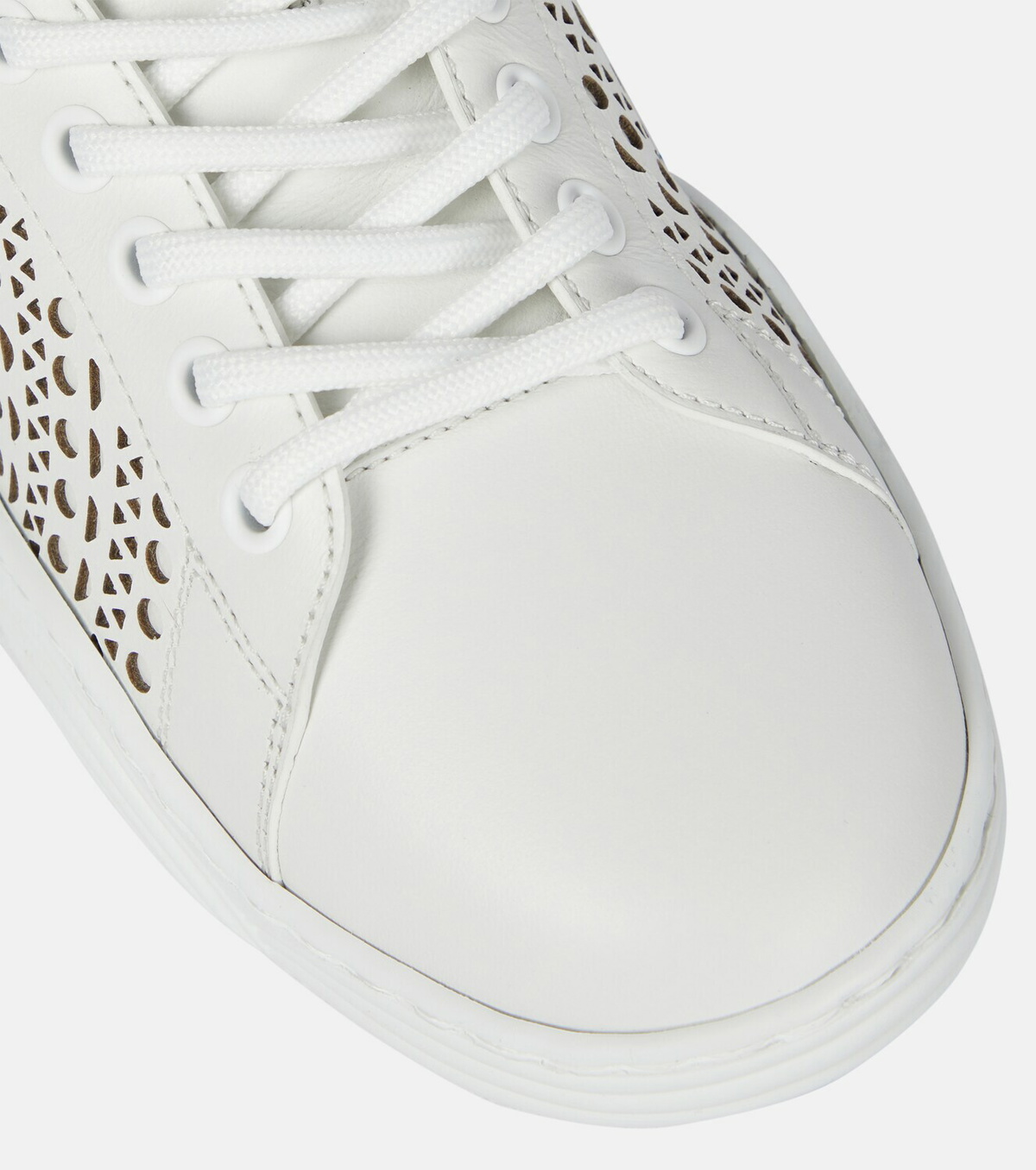 Alaïa Lazer-cut leather sneakers ALAÏA
