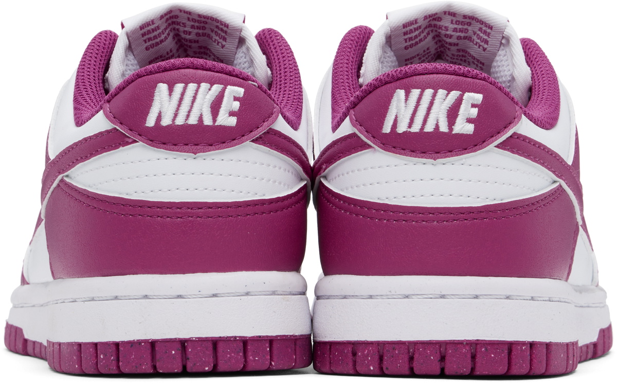 Nike White & Pink Dunk Low Next Nature Sneakers Nike