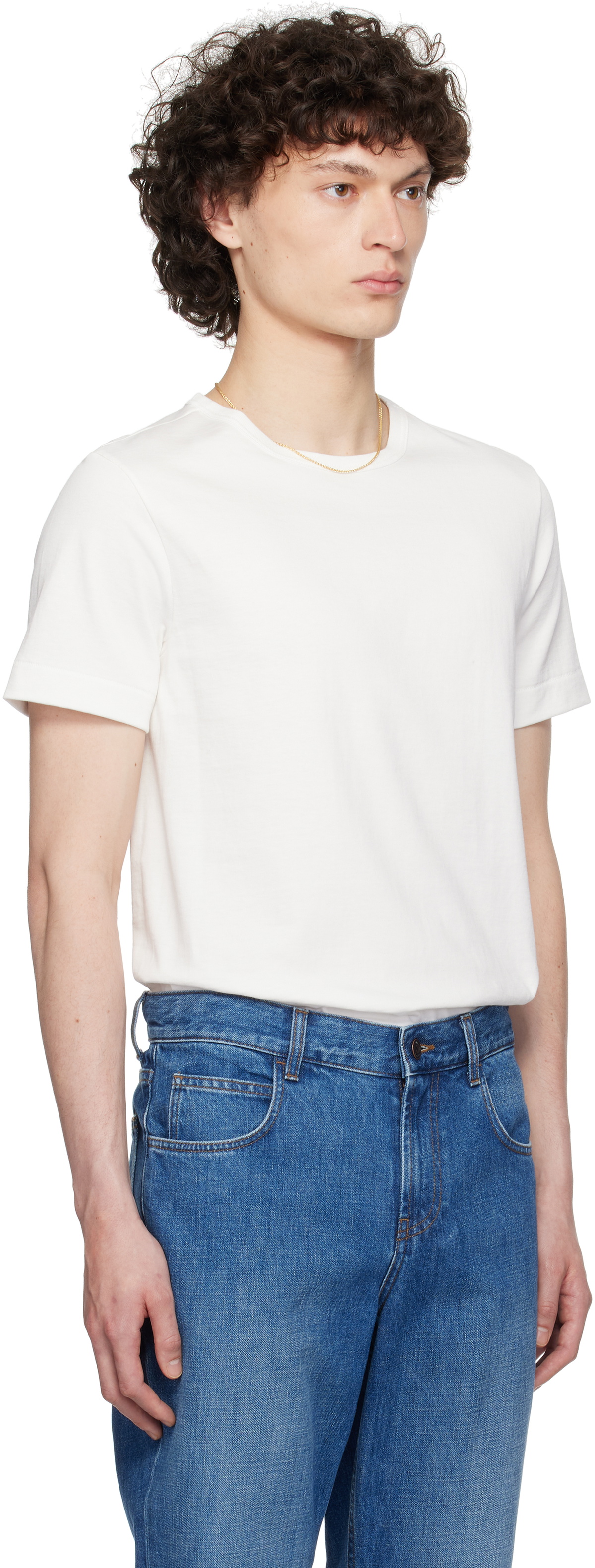 Merz b. Schwanen White 215 Loopwheeled T-shirt