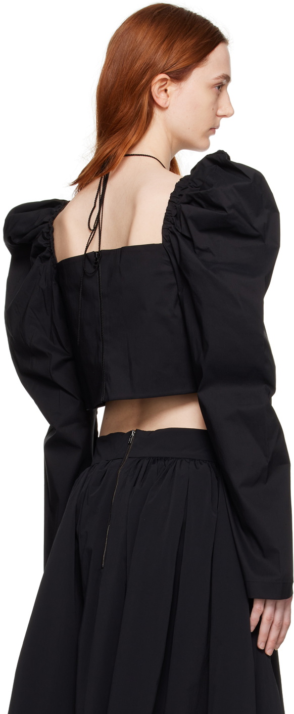 MINJUKIM Black Butterfly Blouse MINJUKIM