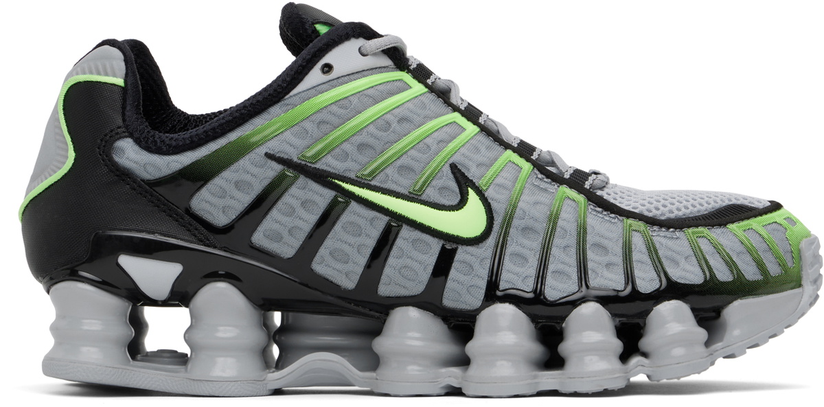 Nike Gray & Green Shox TL Sneakers Nike