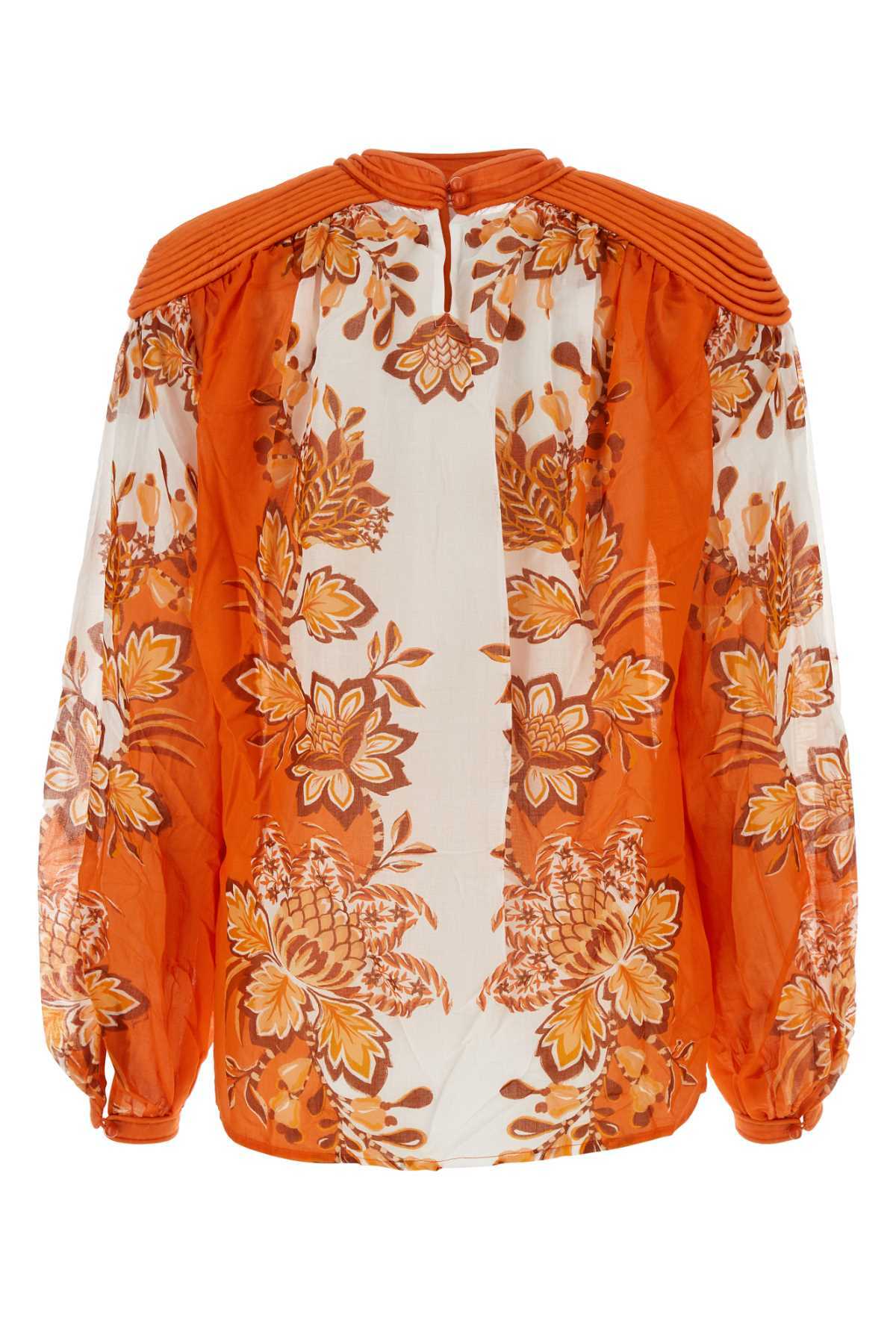 Farm Rio Printed Cotton Aura Blouse Farm Rio