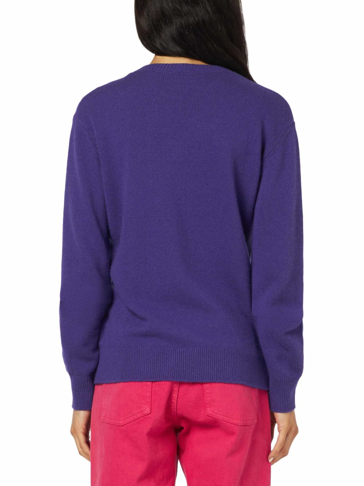 MC2 Saint Barth Woman Crewneck Purple Sweater With E Se Ti Innamori ...