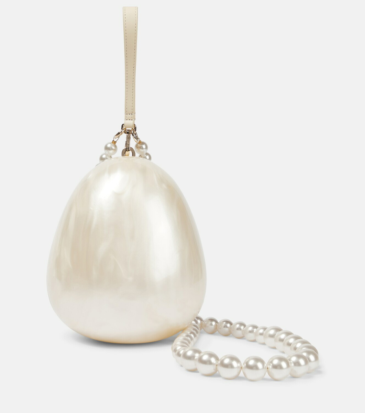 Simone Rocha - Egg leather-trimmed clutch Simone Rocha