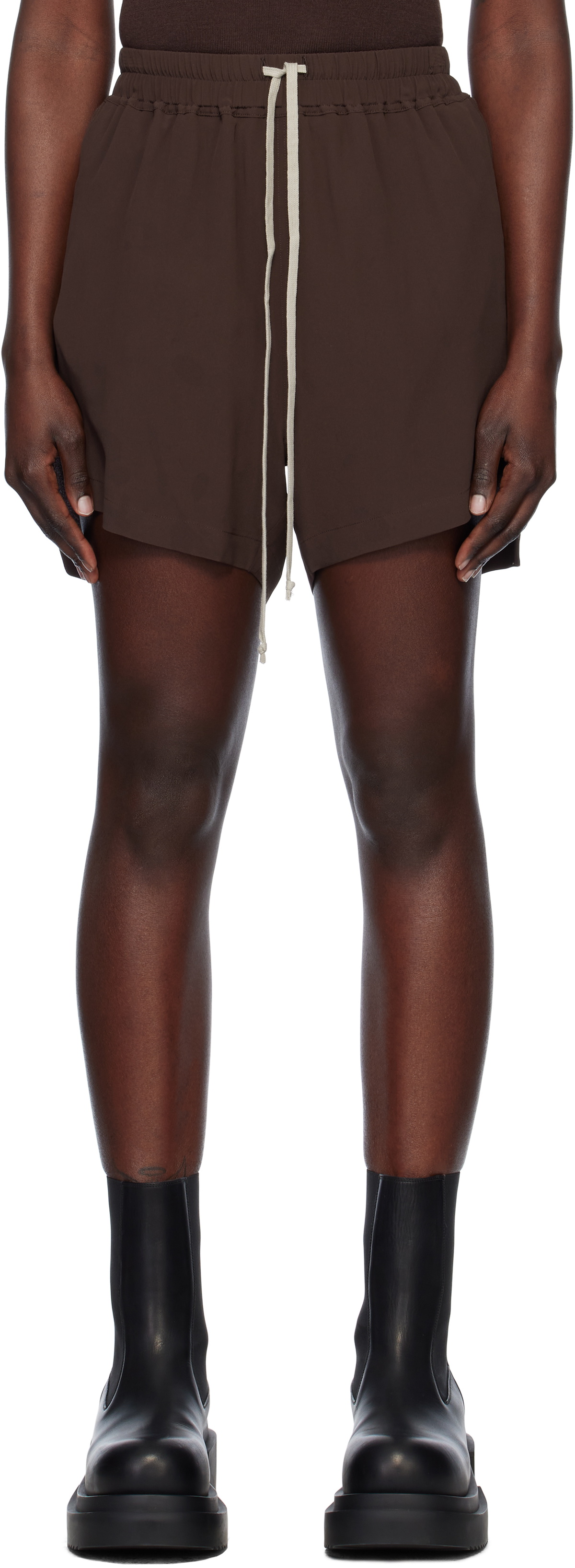 Rick Owens Brown Hollywood Boxers Shorts Rick Owens