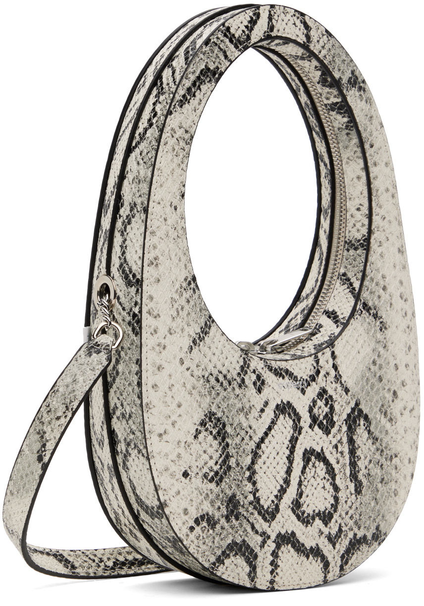Coperni Gray Snake Print Crossbody Mini Swipe Bag Coperni