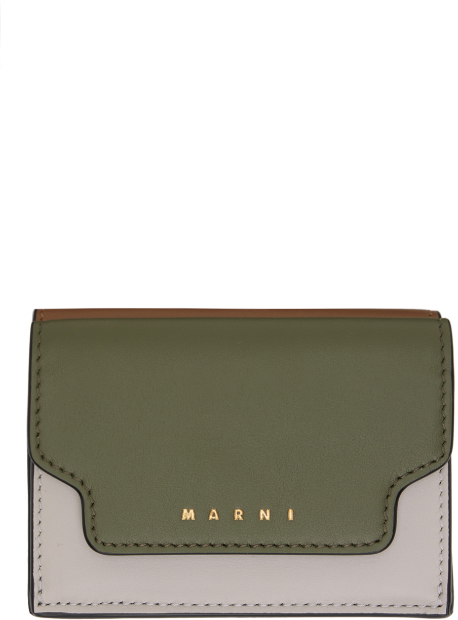 Marni Green Trifold Wallet Marni