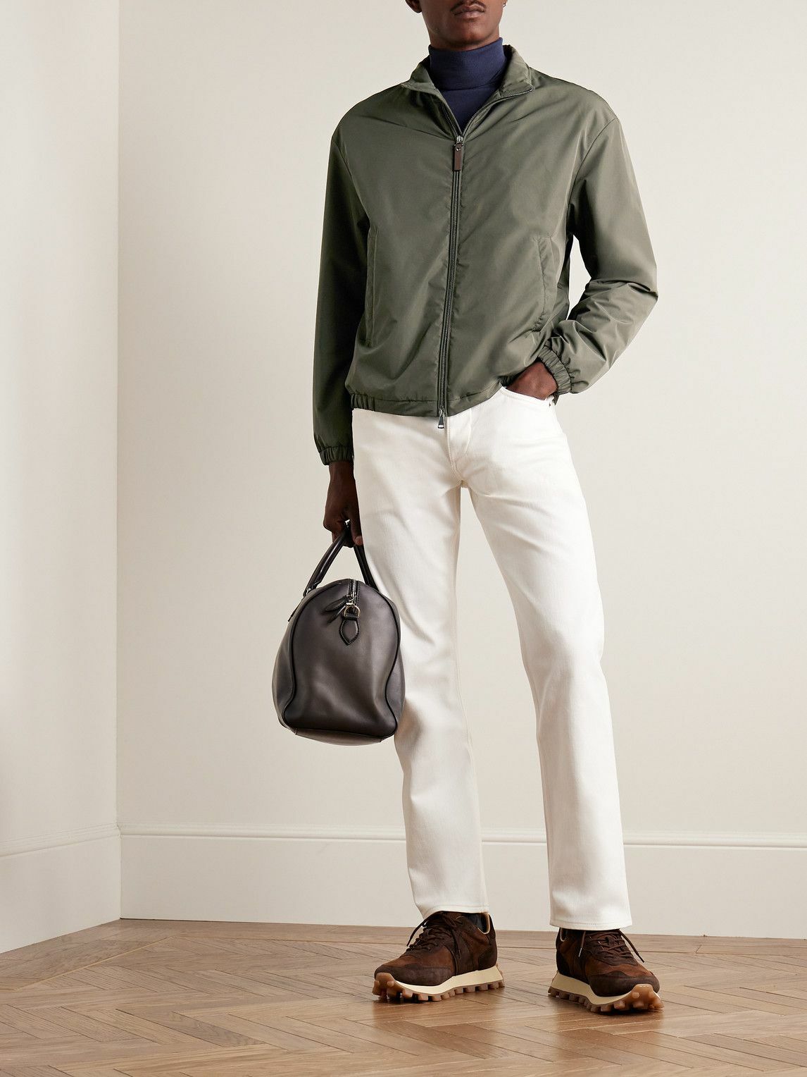 Canali - Padded Shell Blouson Jacket - Green Canali