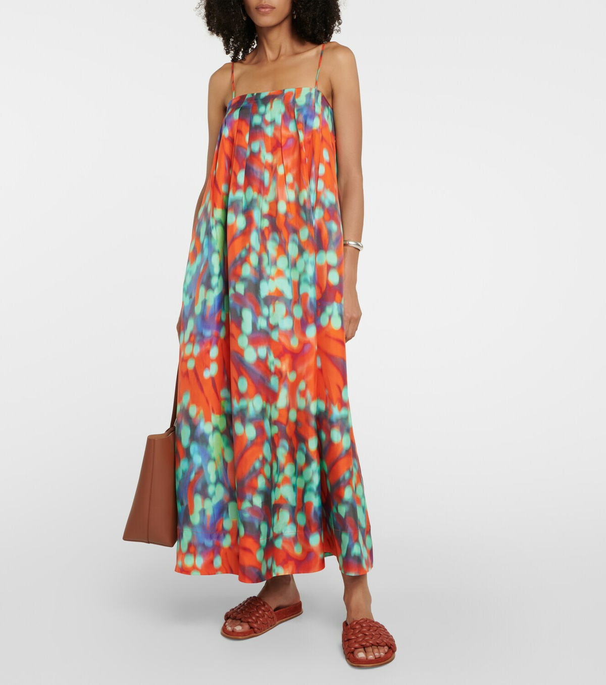 Asceno Heather printed silk maxi dress ASCENO