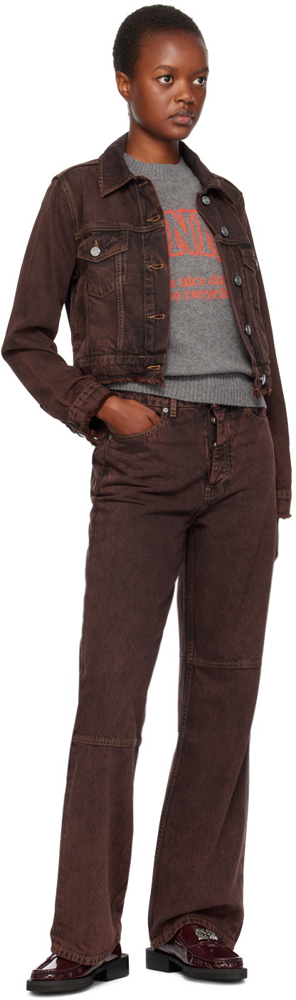GANNI Brown Overdyed Jeans GANNI
