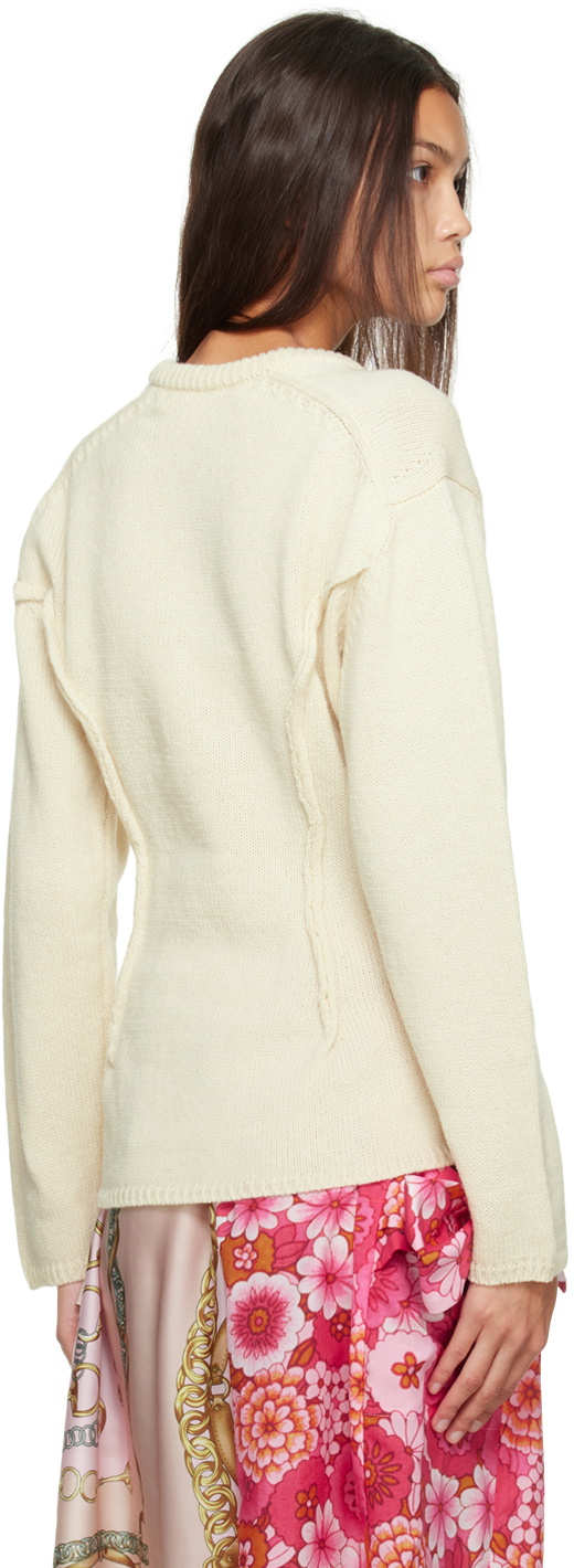 Comme des Garçons Off-White Inverted Seam Sweater Comme des Garcons