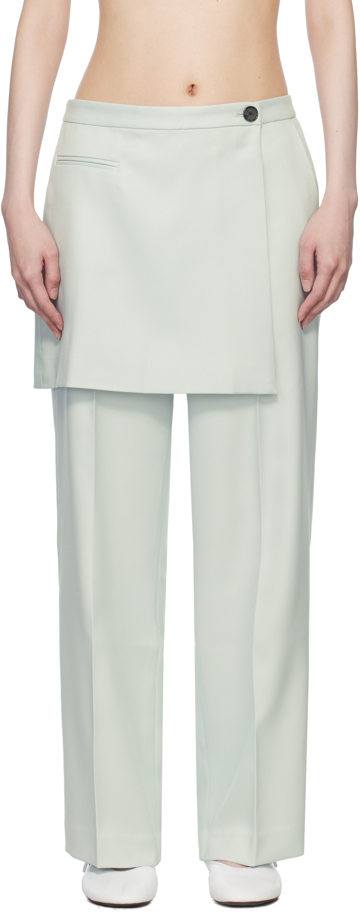 Sandy Liang Blue Crosby Trousers Sandy Liang