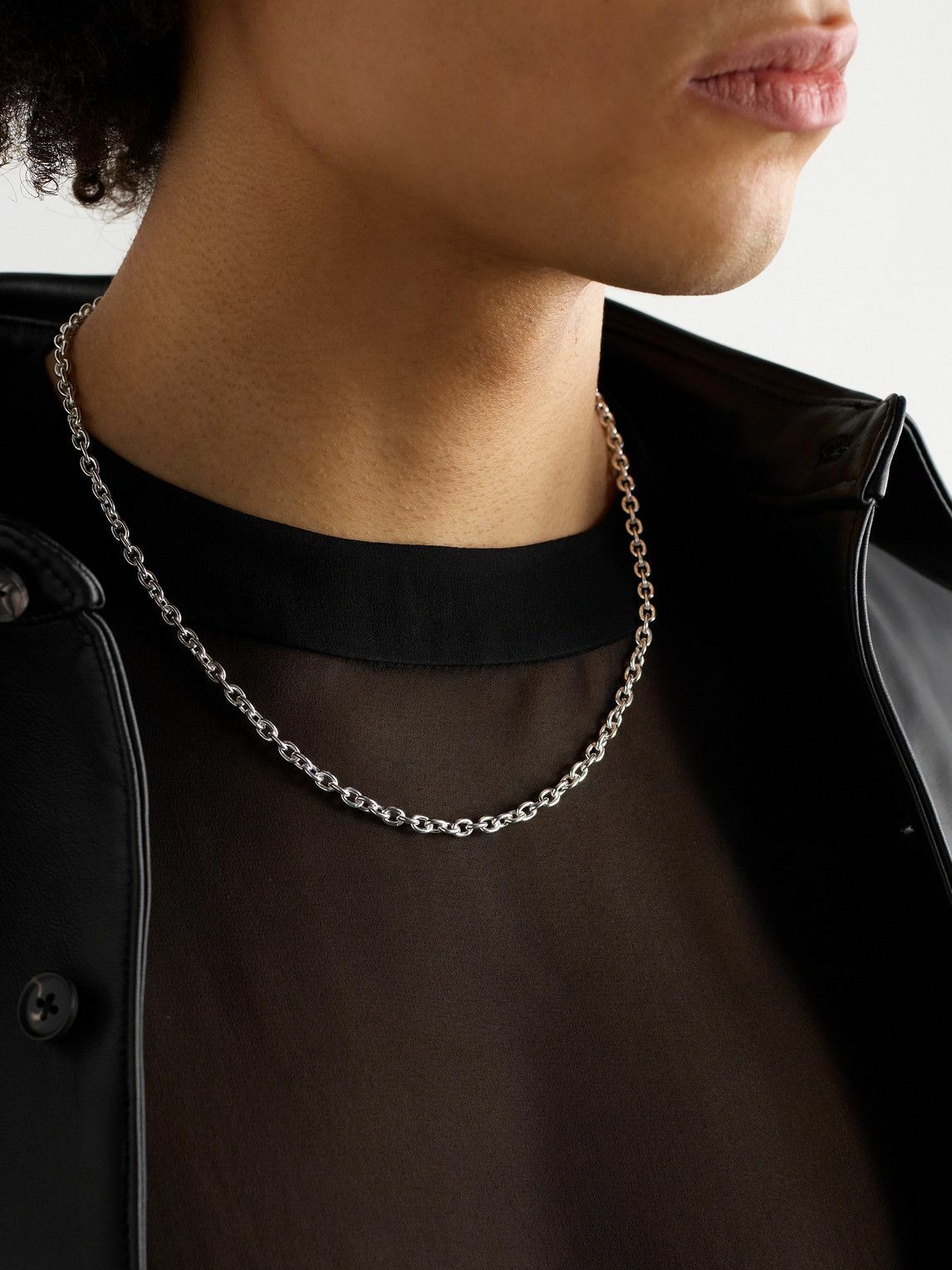 M. Cohen - Plaun Sterling Silver Chain Necklace M.Cohen