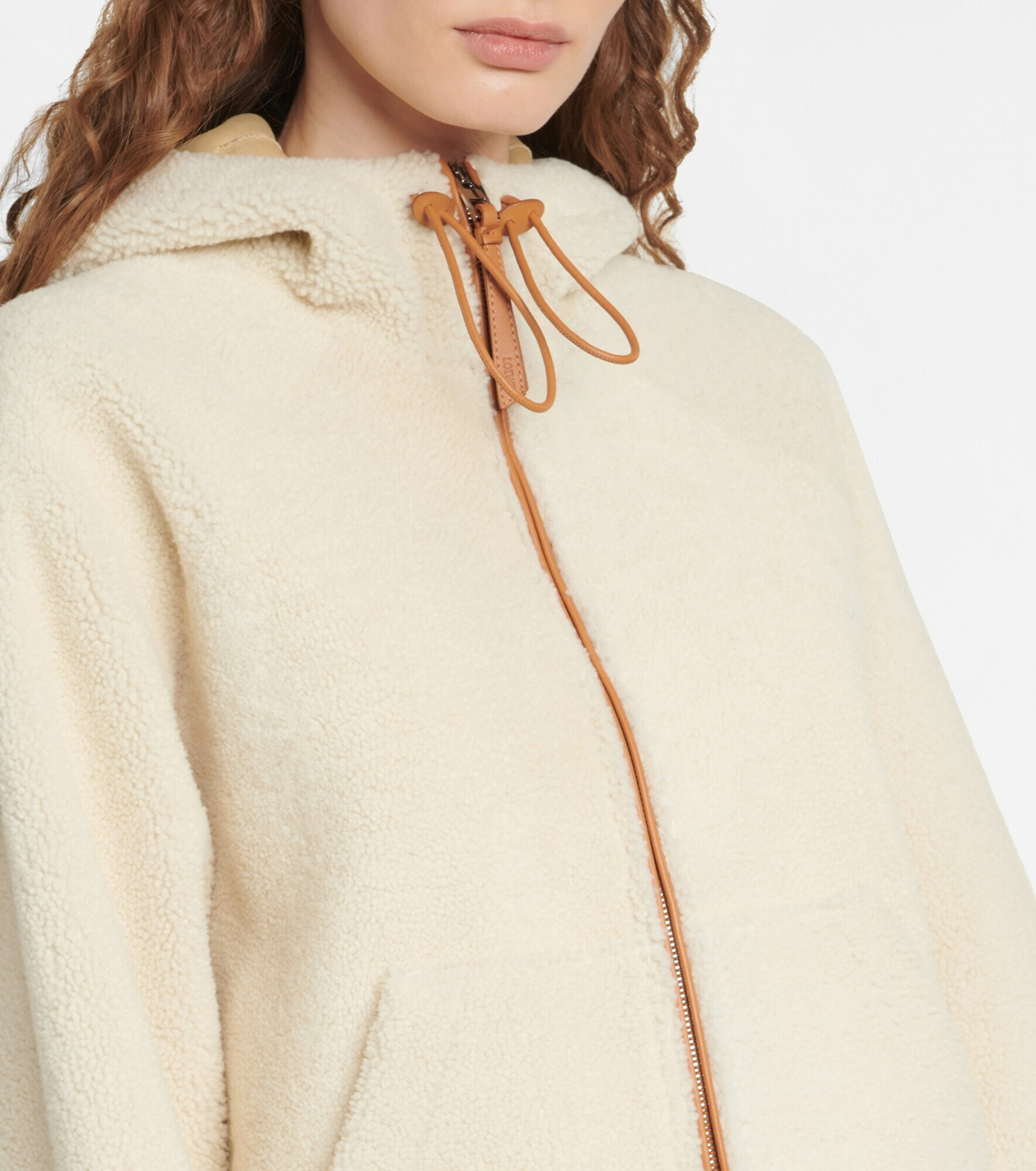 Loewe - Leather-trimmed shearling jacket Loewe