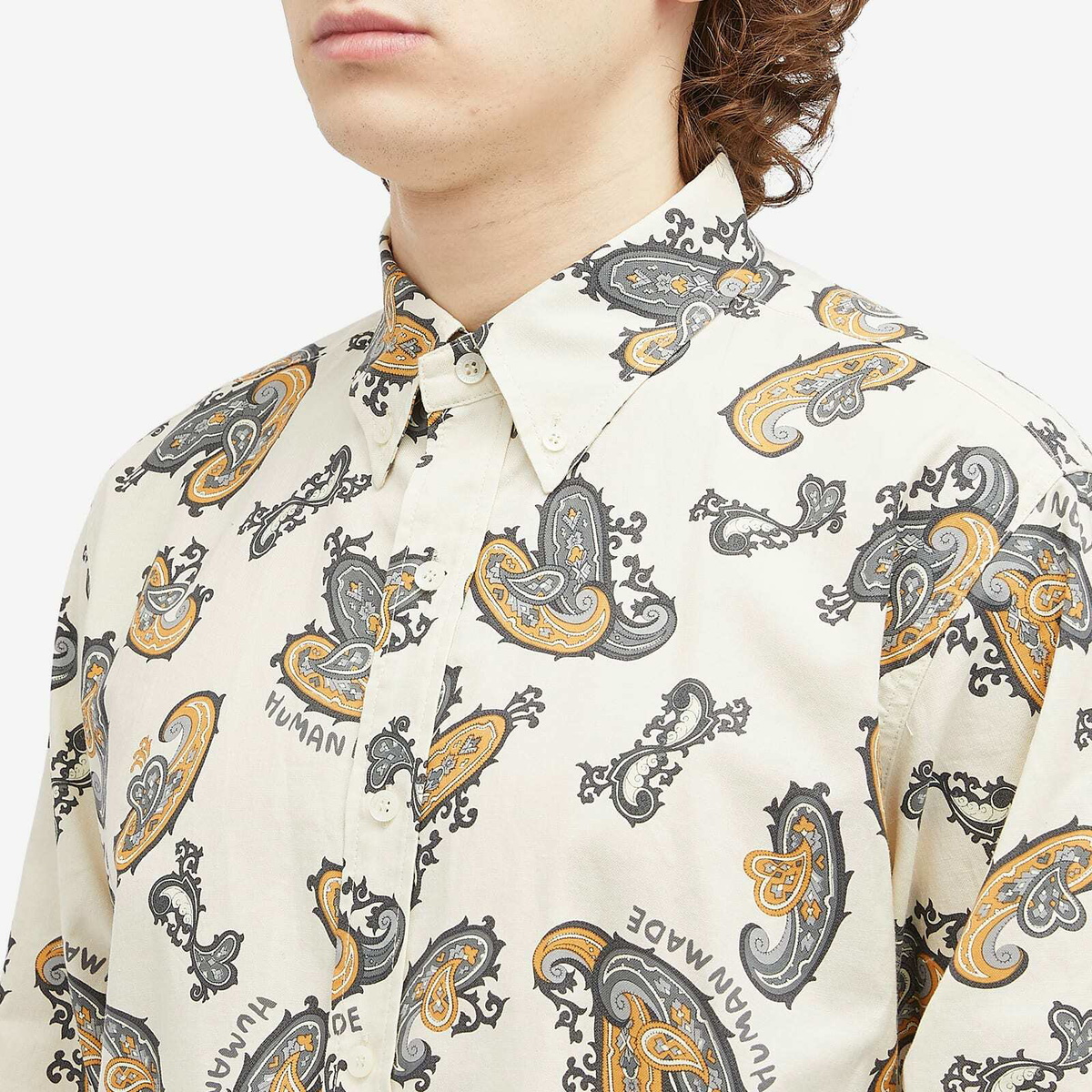 Human Made Men's Paisley Bd Shirt in White Human Made