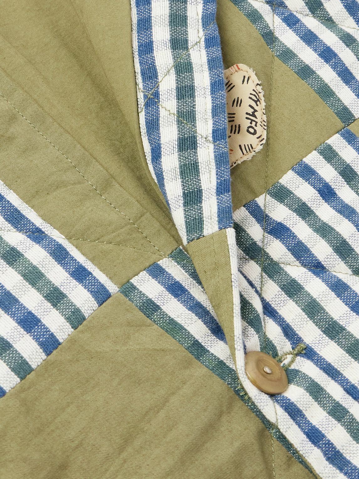 Story mfg. - Short on Time Patchwork Organic Cotton Jacket - Green Story Mfg.