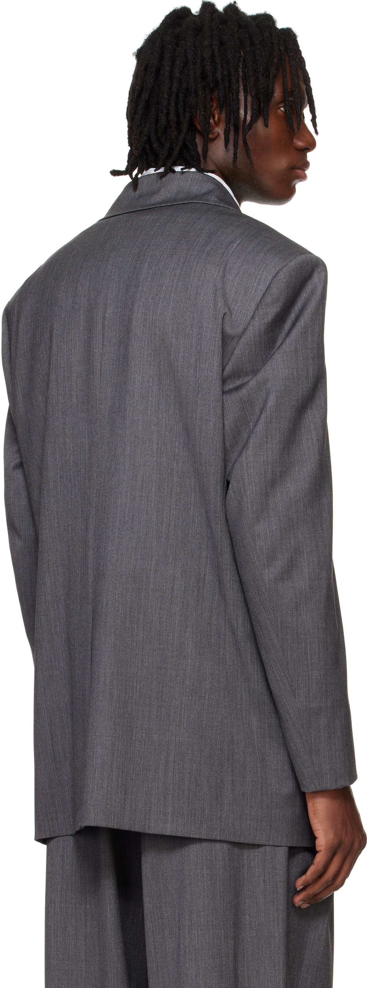 System Gray Oversized Double Blazer System
