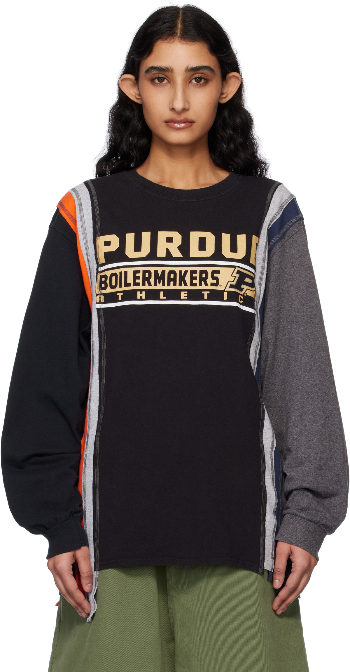 NEEDLES Multicolor 7 Cuts College Long Sleeve T-shirt Needles