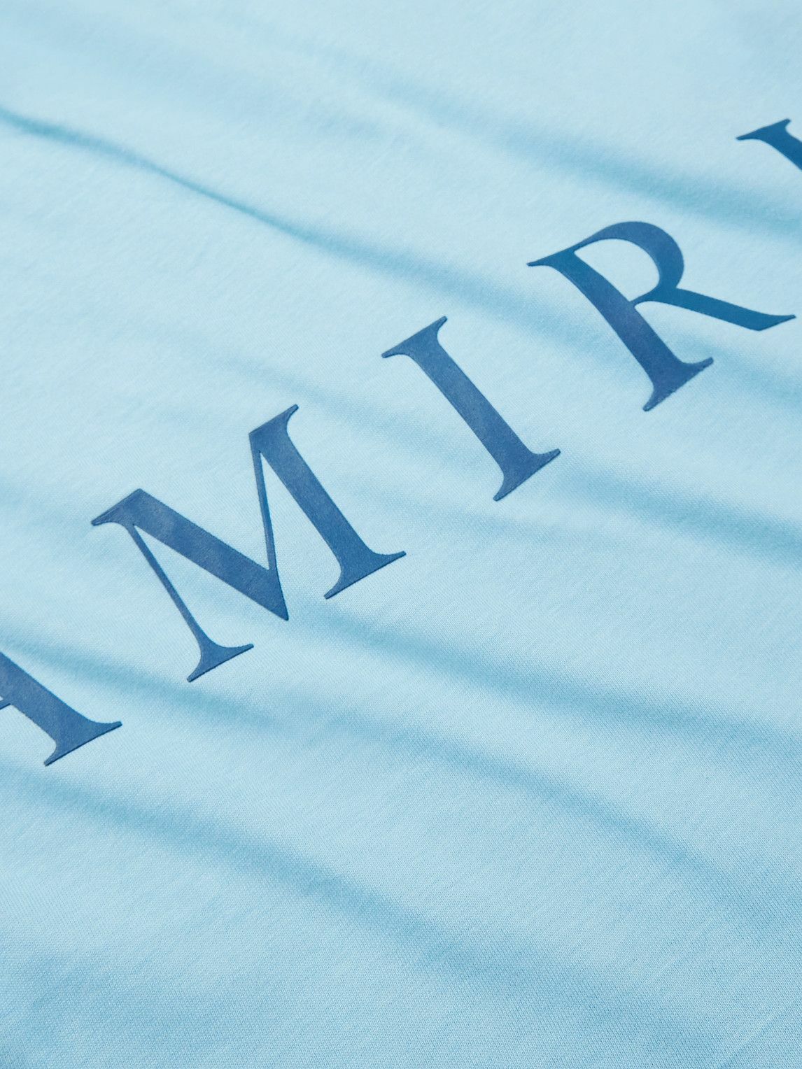 AMIRI - Logo-Print Cotton-Jersey T-Shirt - Blue Amiri
