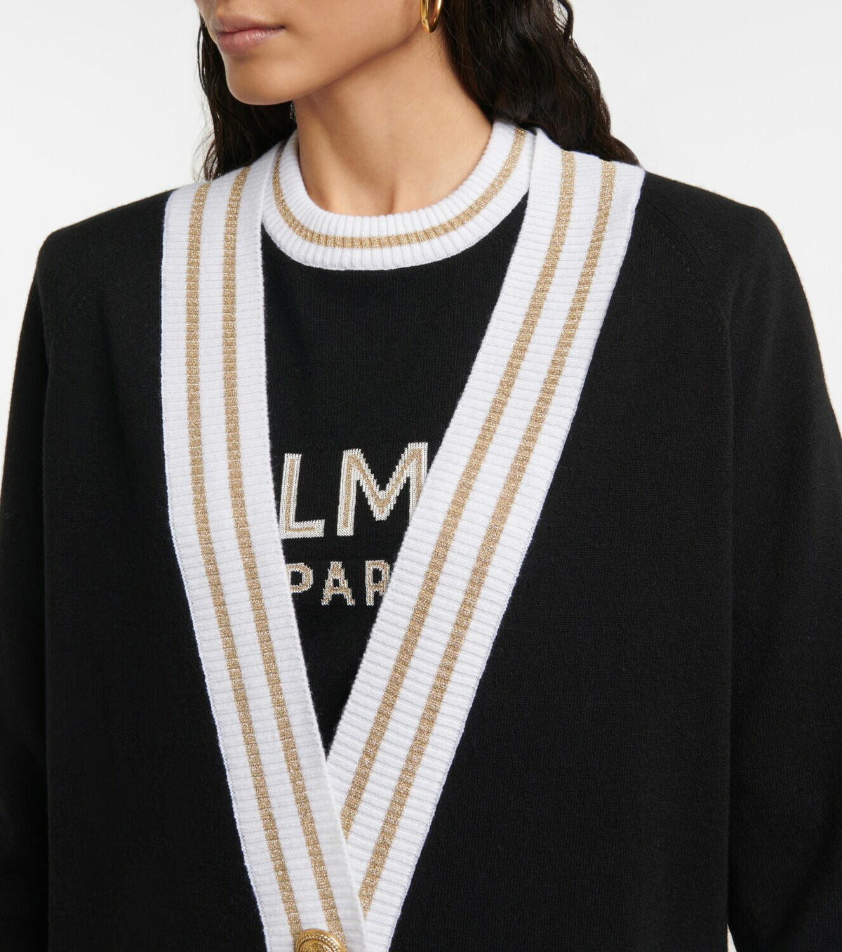 Balmain - Oversized wool and cashmere-blend cardigan Balmain