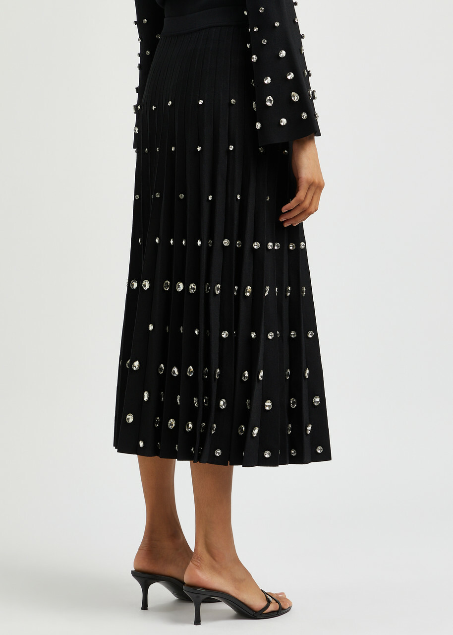 Jonathan Simkhai Primrose Crystal-embellished Stretch-knit Midi Skirt ...