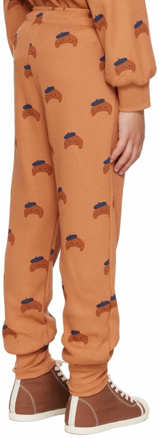 TINYCOTTONS Kids Orange Croissant Lounge Pants TINYCOTTONS
