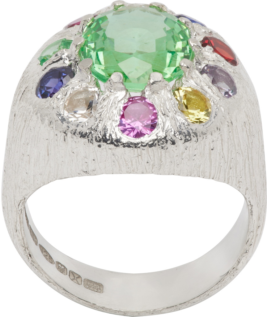 Bleue Burnham SSENSE Exclusive Silver Signet Ring Bleue Burnham