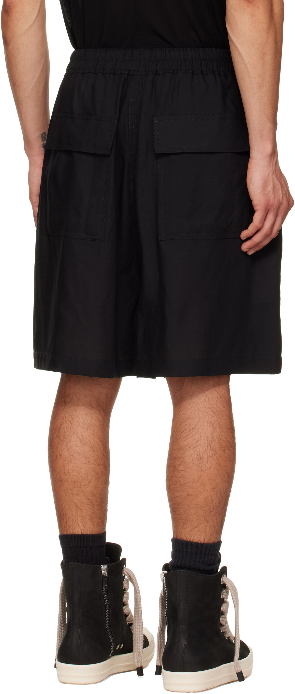Rick Owens Black Temple Kilt Shorts Rick Owens